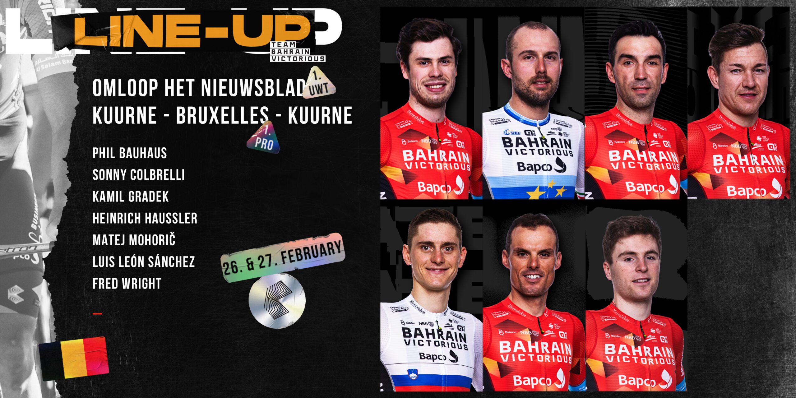 Bahrain Victorious With 'Strong Team' Ahead Of Belgian Classic Openers ...