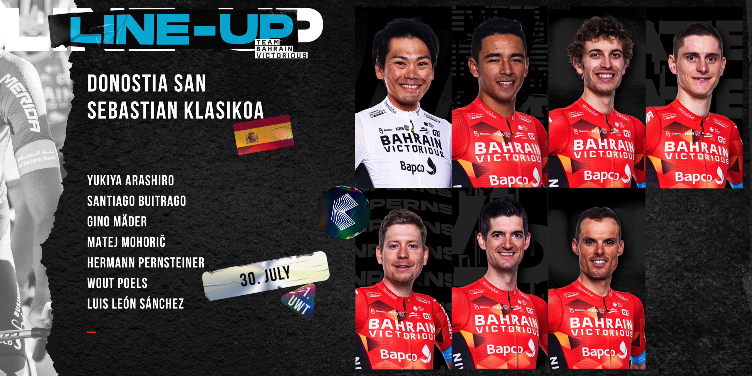 Bahrain Victorious to Clásica de San Sebastián - Team Bahrain