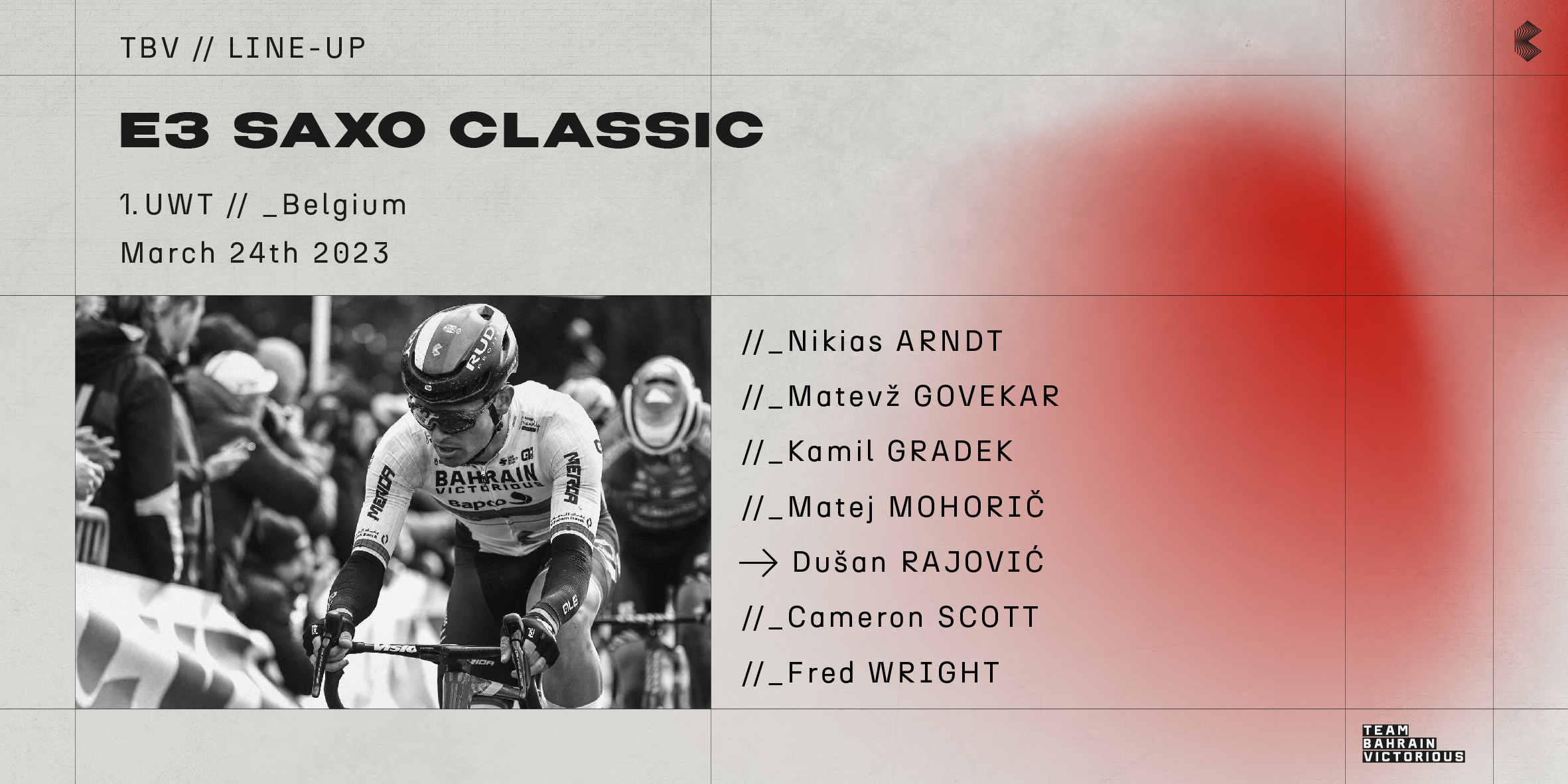 Bahrain Victorious to E3 Saxo Classic - Team Bahrain