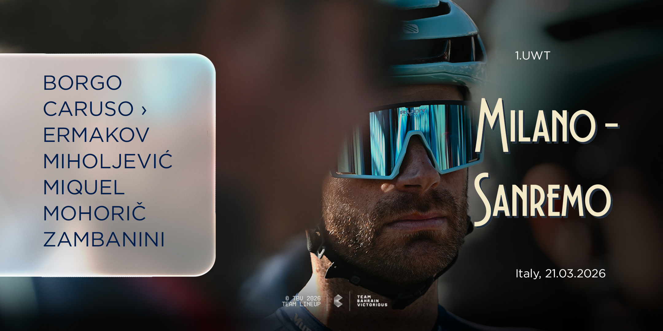 Mohorič Leads Bahrain Victorious to Milano-Sanremo - Team Bahrain ...